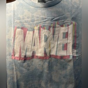 Marvel | Tops | Marvel Blue Tie Dye Crop Top New Size Xl | Poshmark